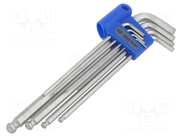 KING TONY ALLEN KEY SET 2 10MM LONG BALL 8PC | 20108MR - BR Trading