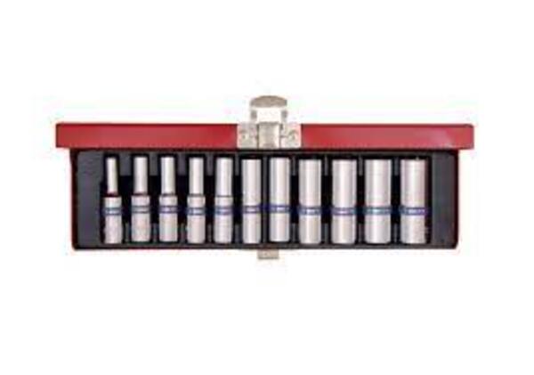 KING TONY SOCKET SET 1/4″ METRIC DEEP 4 13MM 6P | 2511MR - BR Trading