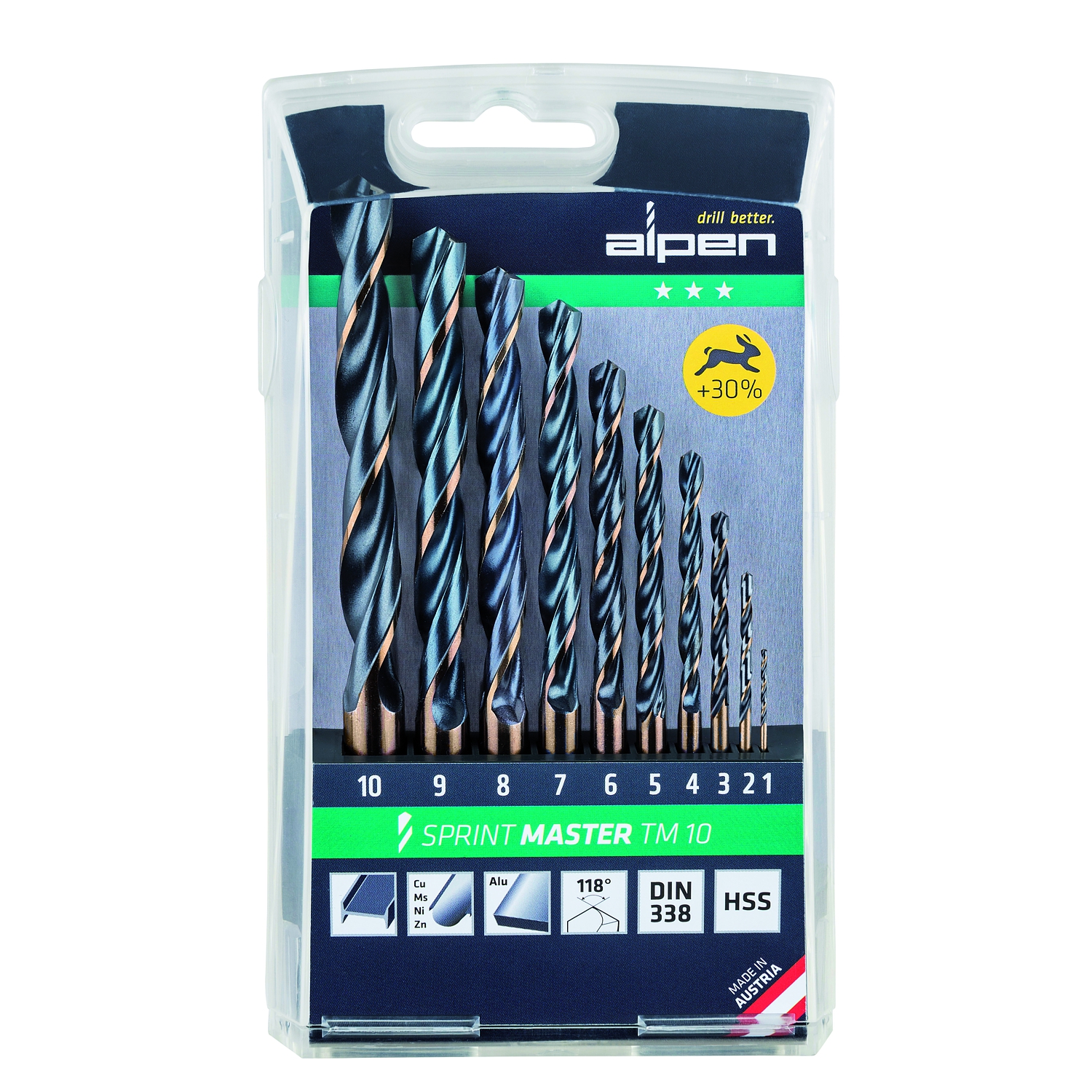 ALPEN - SPRINT MASTER TM10 10-PCS 1 -10 X 1MM SET ALP811092100 - BR Trading