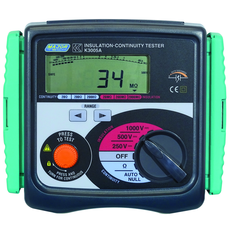 MAJOR-TECH - 1000V Digital Insulation Tester, CAT IV 300V K3552 - BR ...