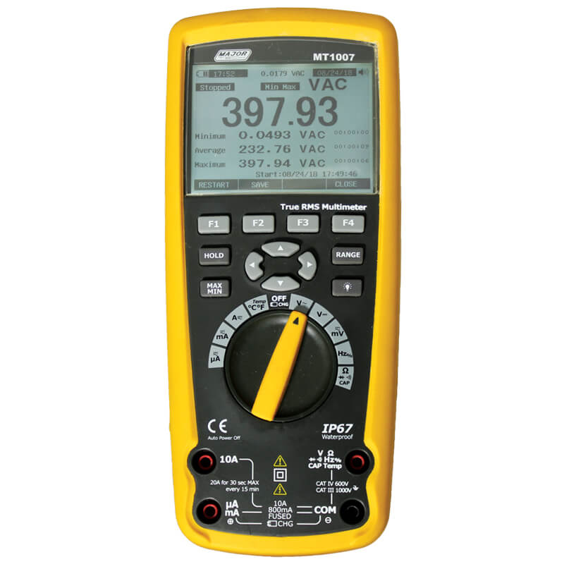 MAJOR-TECH - 1000V AC/DC IP67 TRMS Bluetooth Multimeter MT1007 - BR Trading