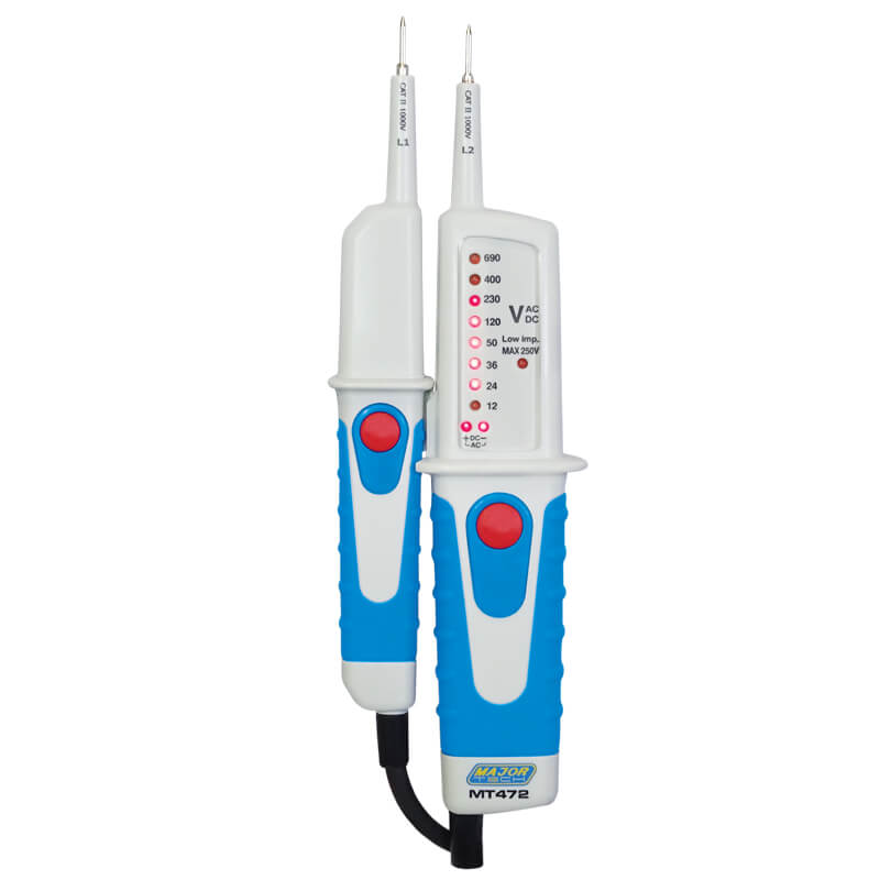 MAJOR-TECH - 690V AC/DC LED Voltage Tester, CAT IV 600V MT472 - BR Trading