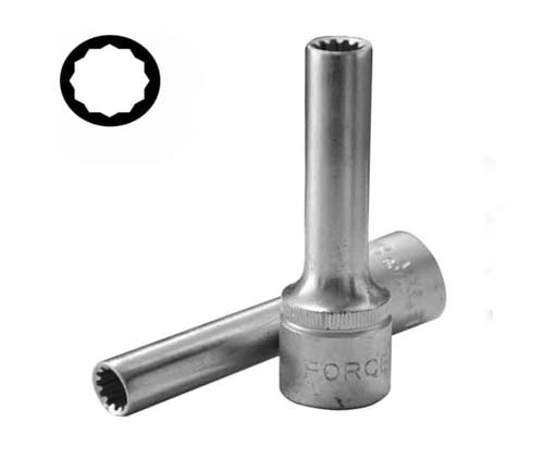 FORCE 1/2 DR SPLINE DEEP SOCKET 10MM FO54Q7710 - BR Trading