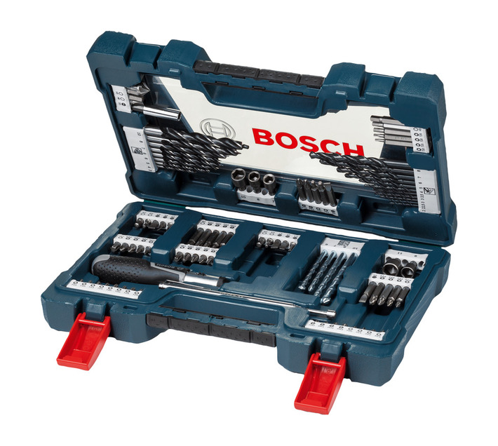 BOSCH - 83pc V-Blue Line titanium set (drilling & screwdriving ...