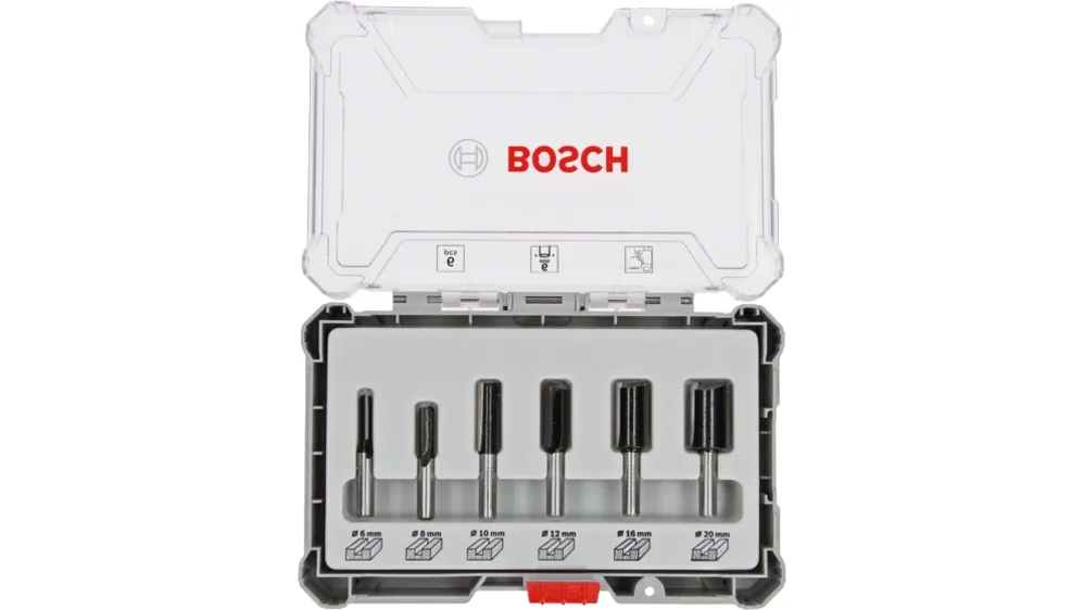 BOSCH PROFESSIONAL - Straight bits 1/4" set, 6 pc - 2607017467 - BR Trading